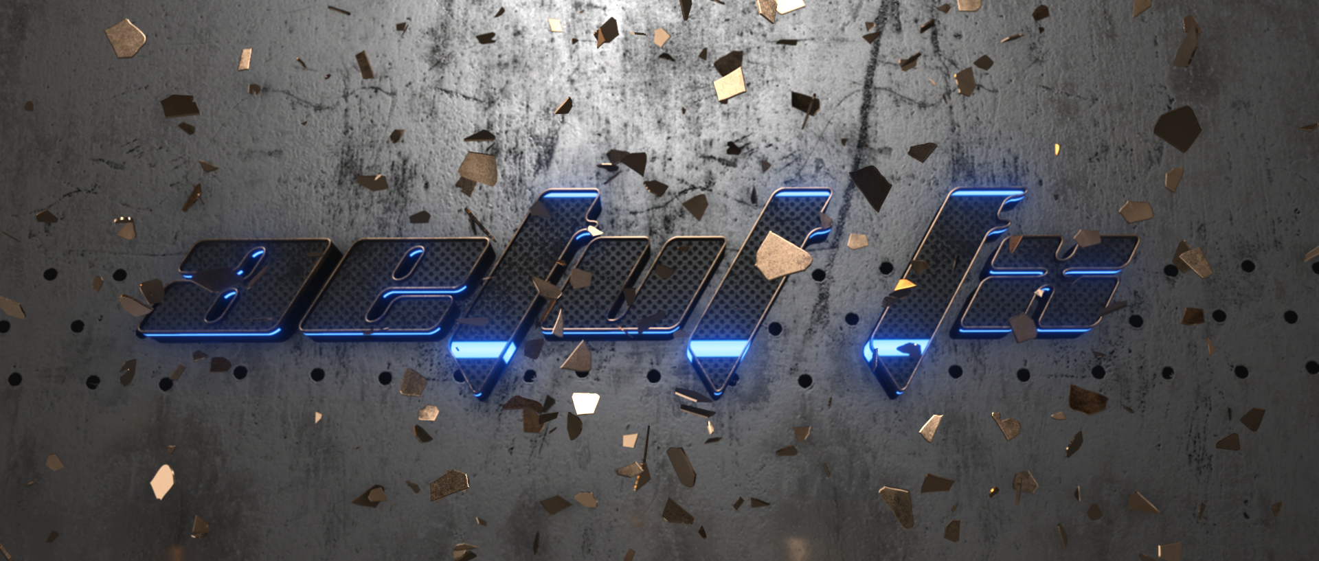 用E3D制作酷炫金属感破碎发光文字效果，附工程文件下载 - 我的网站